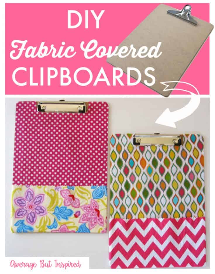 Fabric Covered Clipboards with Bottom Pockets