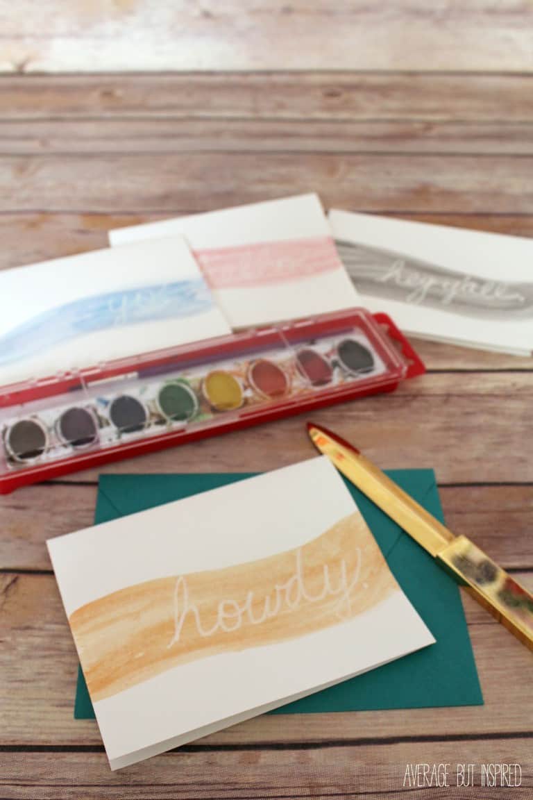 DIY Watercolor Notecards