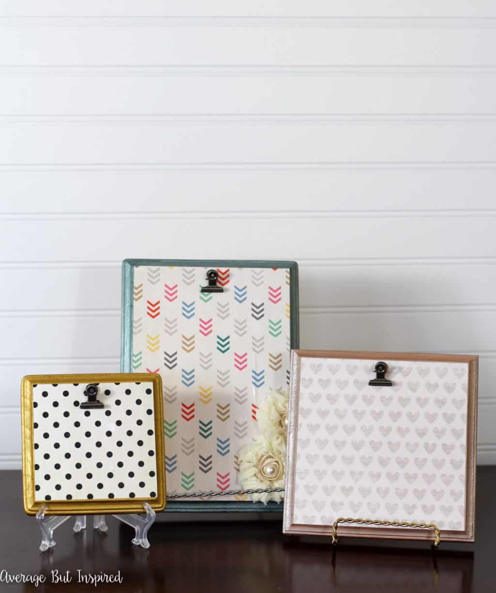 DIY Wood Plaque Picture Frames - Average But Inspired