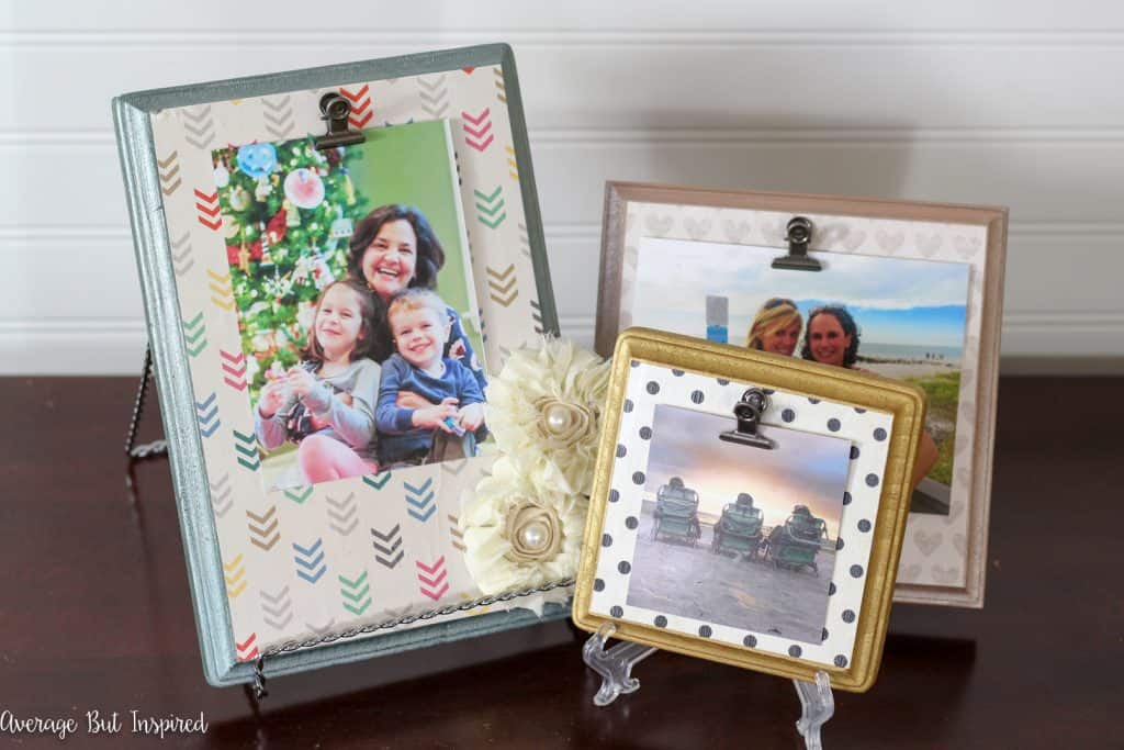 DIY Wood Plaque Picture Frames - Average But Inspired