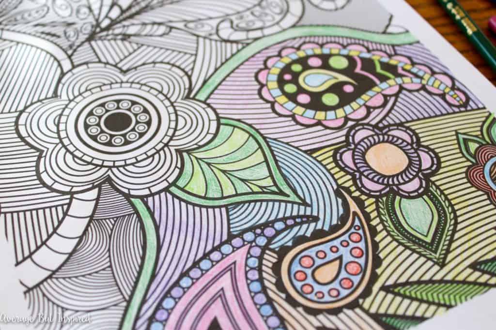 Finished Coloring Page Idea: DIY Adult Coloring Book Magnets