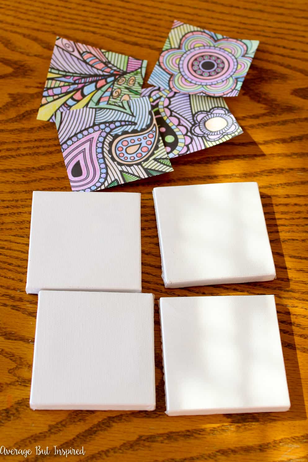 Finished Coloring Page Idea: DIY Adult Coloring Book Magnets