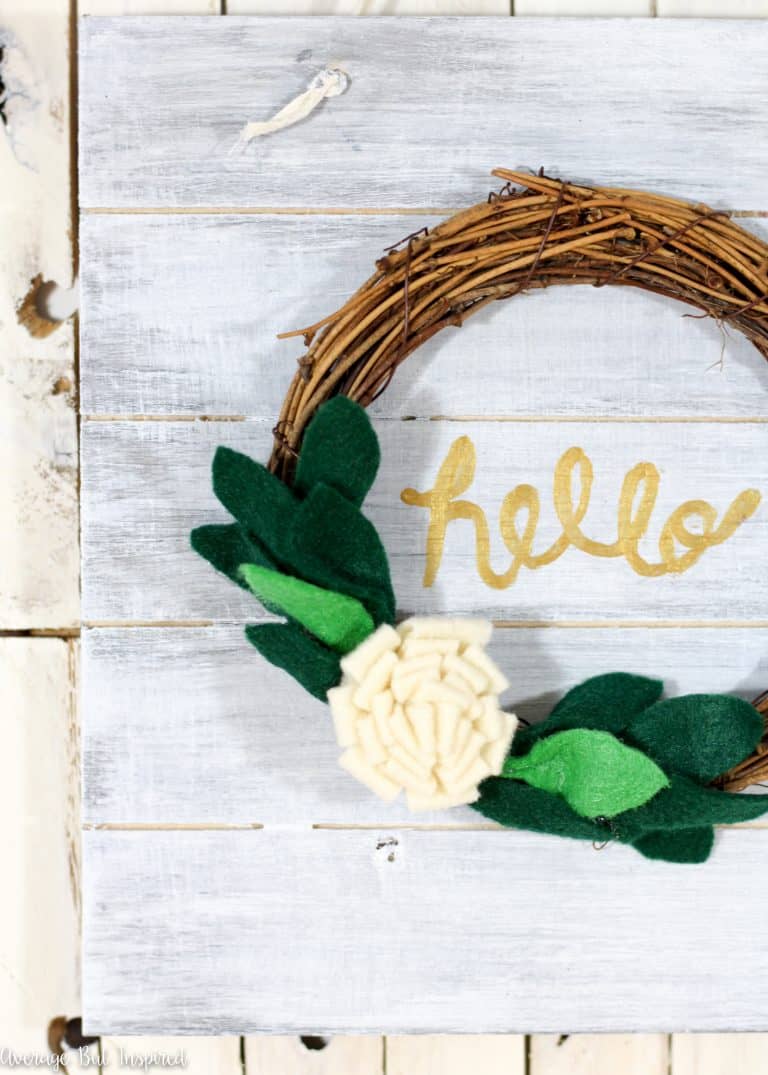 DIY Hello Wreath Sign