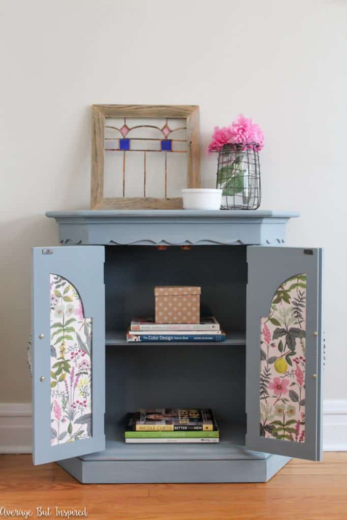 FAT Paint Antique Wedgewood Blue Console Cabinet Makeover
