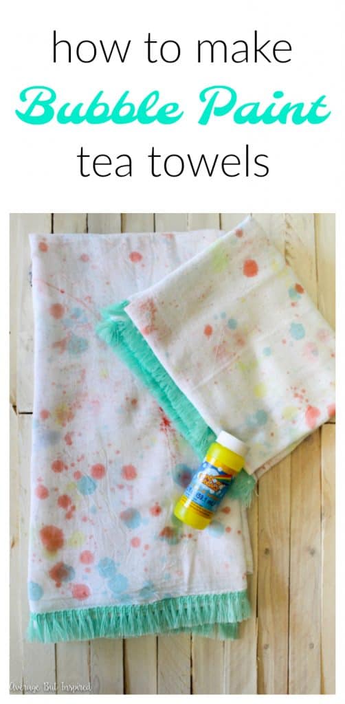 Summer Fun Bubble Paint Tea Towels