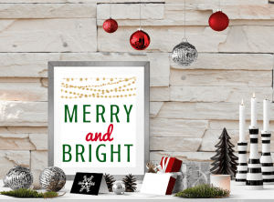 Colorful Merry & Bright Free Printables for Christmas