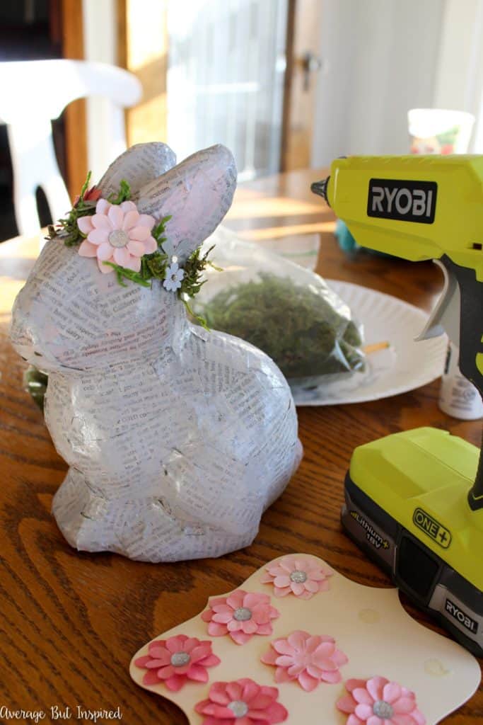 Pretty DIY Paper Mache Bunny