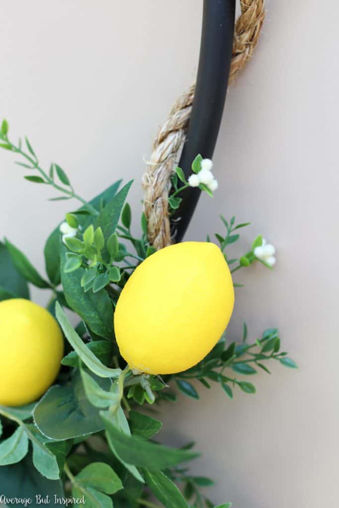 How to Make an Outdoor Hula Hoop Wreath - Average But Inspired