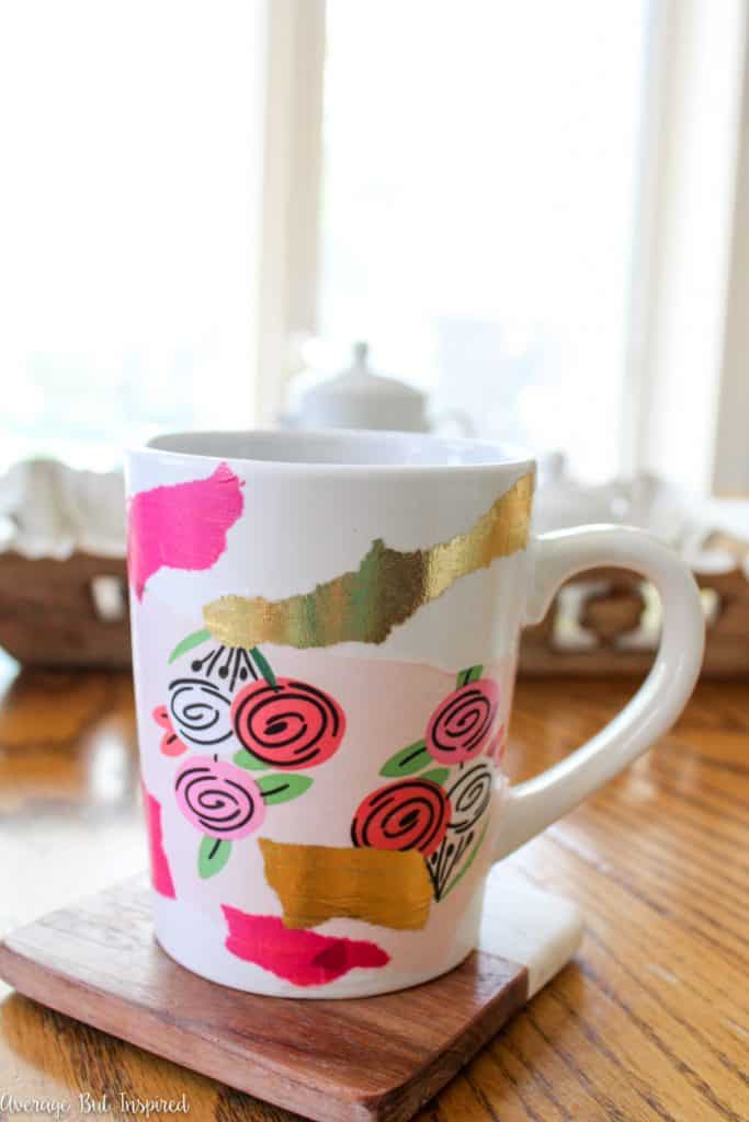 How to Make a Bold DIY Tissue Paper Mug - Average But Inspired