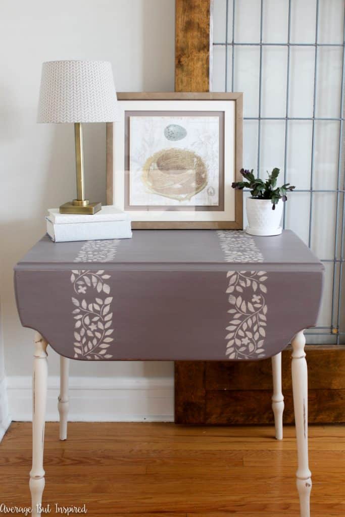 Chalk Painted Drop Leaf Table Makeover - Average But Inspired