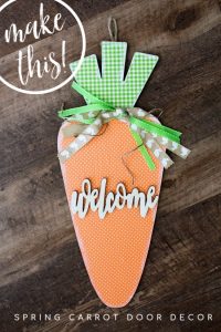 DIY Spring Door Hanger: Adorable Carrot Door Decor