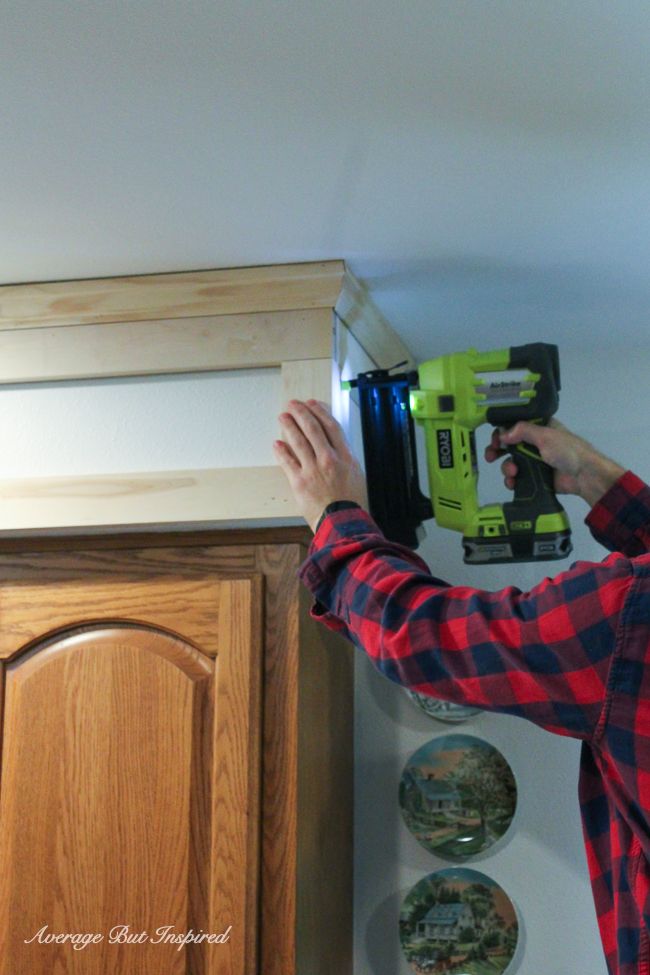 DIY Kitchen Soffit Makeover: How to Disguise a Kitchen Soffit - Average ...