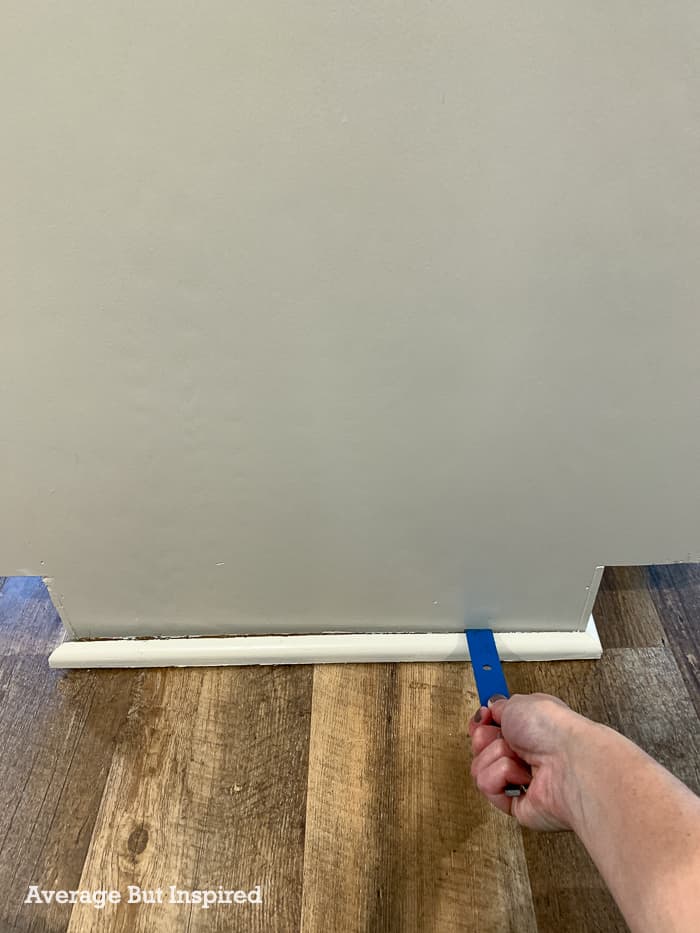 DIY Cabinet End Panels with Shaker Style Trim - Average But Inspired