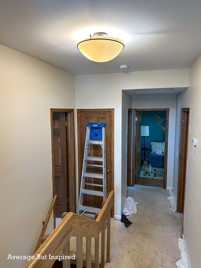 How to Brighten a Dark Hallway: My Dingy Hallway Makeover