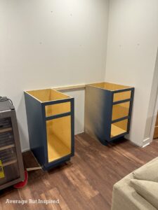 DIY Built-In Dry Bar with Beverage Fridge