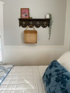 DIY Scalloped Shelf with Hooks - Average But Inspired