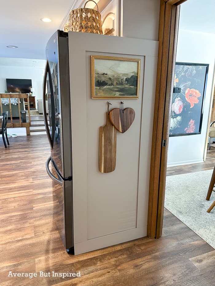 How to Hide The Side of a Refrigerator: DIY Magnetic Fridge Panel