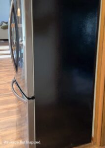 How to Hide The Side of a Refrigerator: DIY Magnetic Fridge Panel