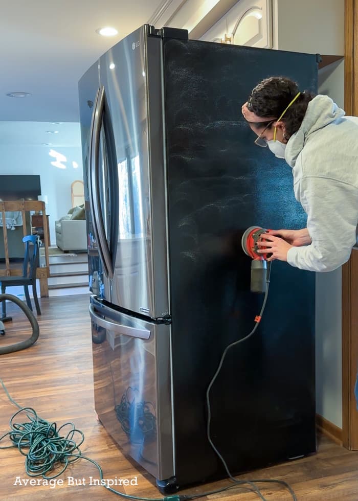How to Hide The Side of a Refrigerator: DIY Magnetic Fridge Panel