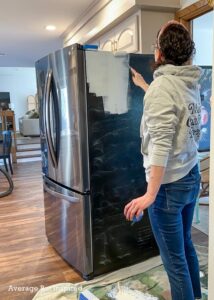 How to Hide The Side of a Refrigerator: DIY Magnetic Fridge Panel