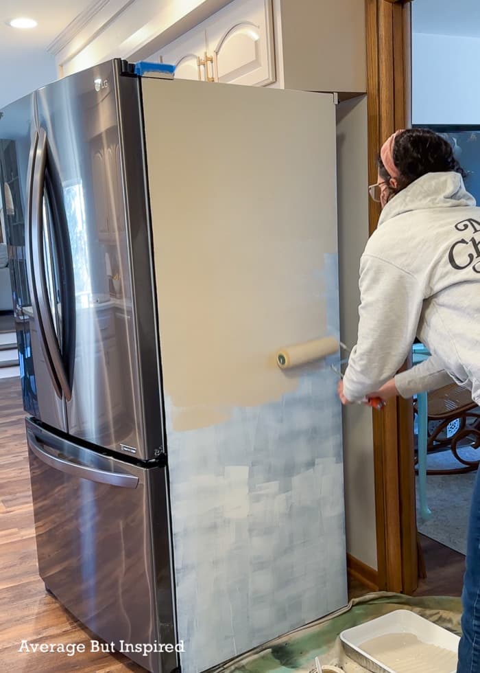 How to Hide The Side of a Refrigerator: DIY Magnetic Fridge Panel