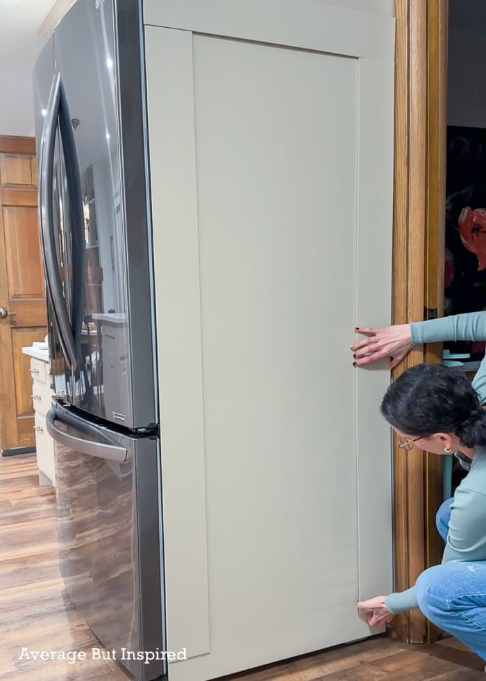 How to Hide The Side of a Refrigerator: DIY Magnetic Fridge Panel