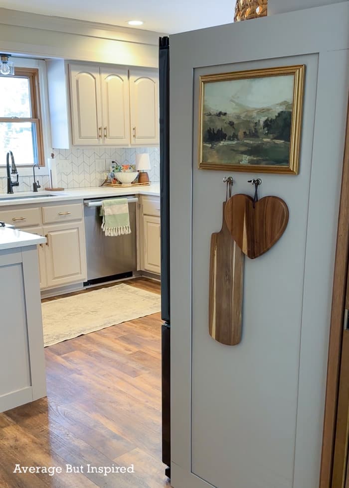 How to Hide The Side of a Refrigerator: DIY Magnetic Fridge Panel